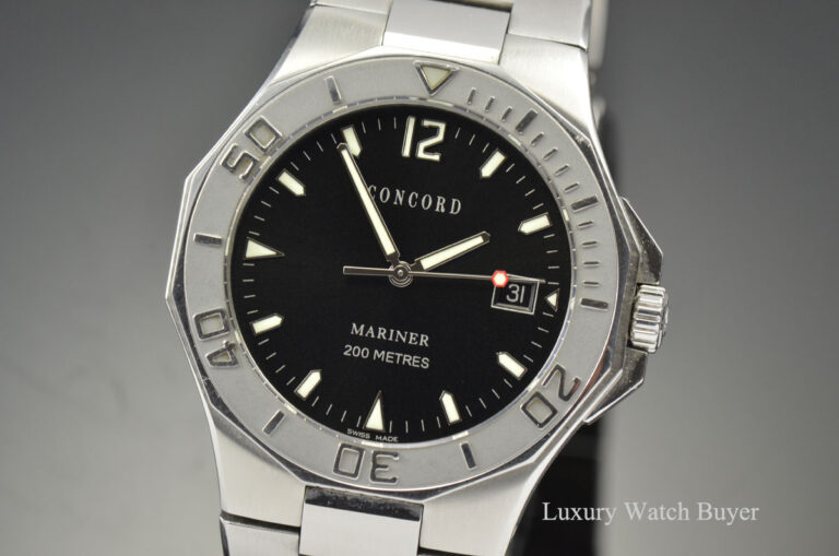 Mens Concord Mariner Diver 41MM Black Dial Stainless Steel Automatic ...