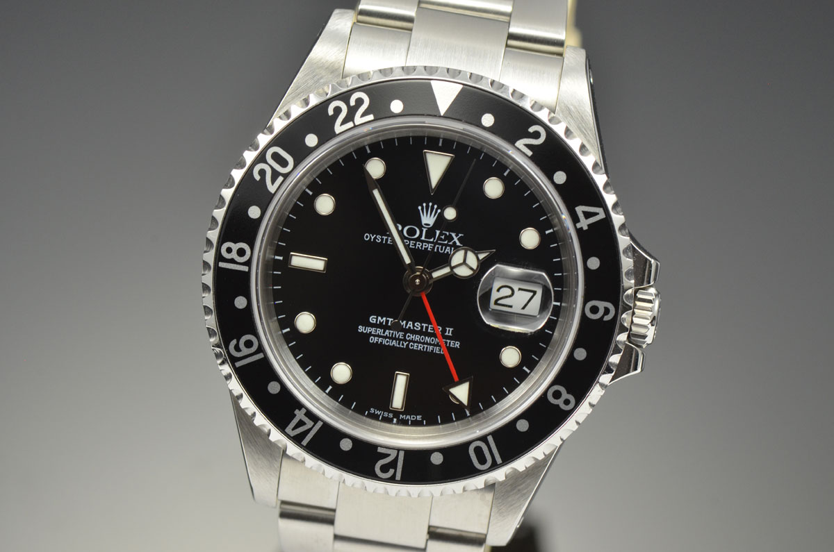 Mens Rolex GMT-Master II Black Bezel 3185 Movement Y Serial Watch ...