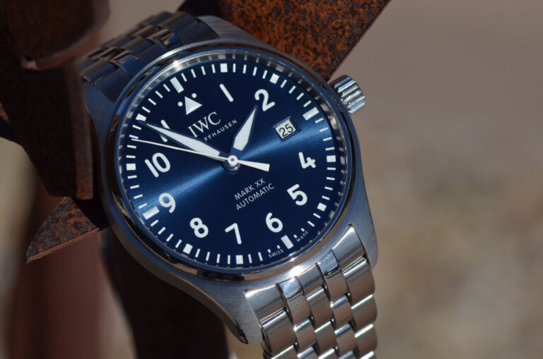 NEW 2022 Mens IWC Pilot Mark XX Stainless Steel Bracelet Model Blue ...